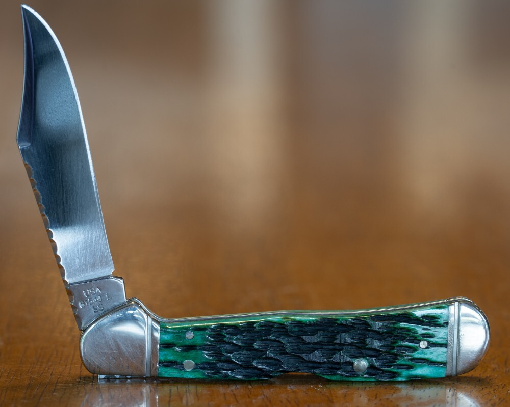 Case Copperlock Select Jigged Bermuda Green / 2007 / with Box and Case ...