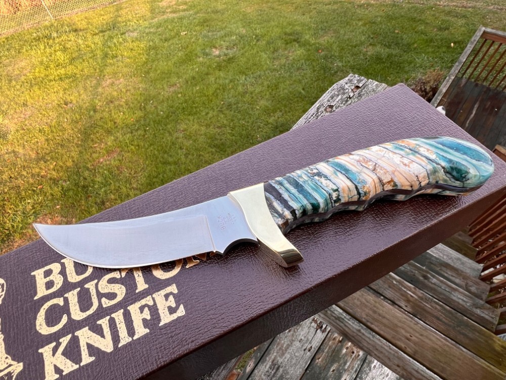 BUCK CUSTOM 401 KALINGA CUSTOM LEROY REMER BLUE MAMMOTH TOOTH