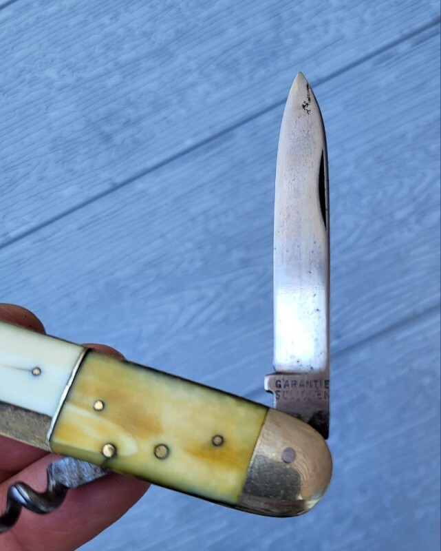 Garantie Solingen - German Bone Antique Pre Wwii - Folding Pocket Knife