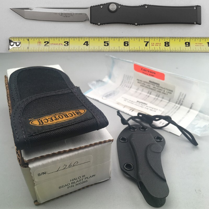 Microtech HALO III w/ plain-edge blade, vintage collector-grade knife ...