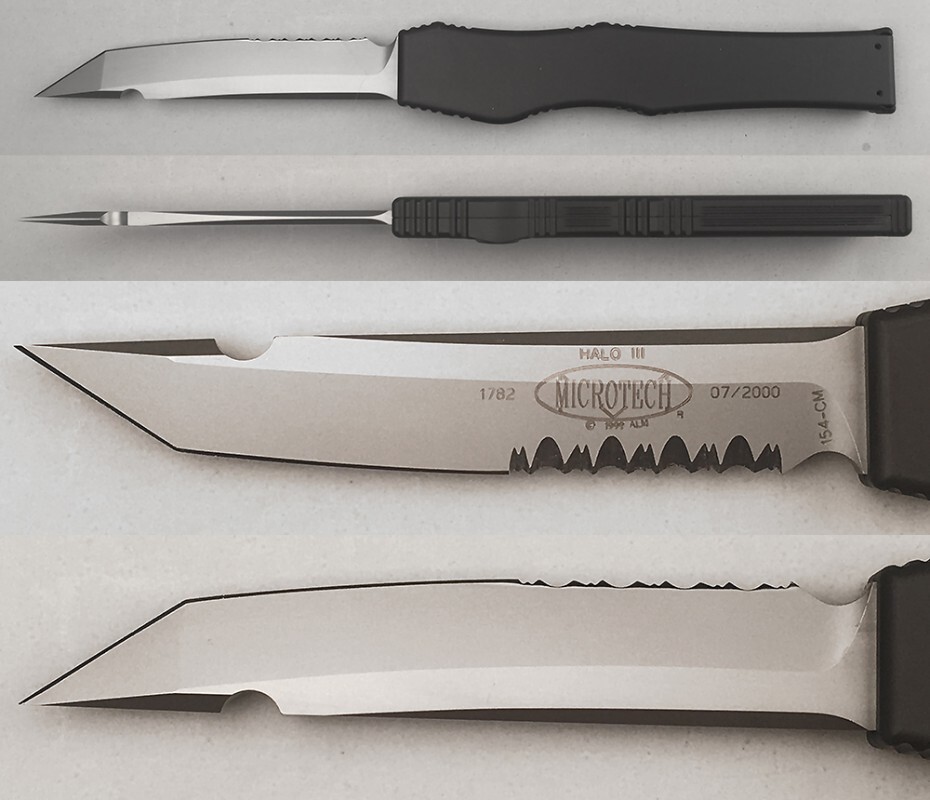 Microtech HALO III w/ serrated blade, vintage collector-grade knife ...