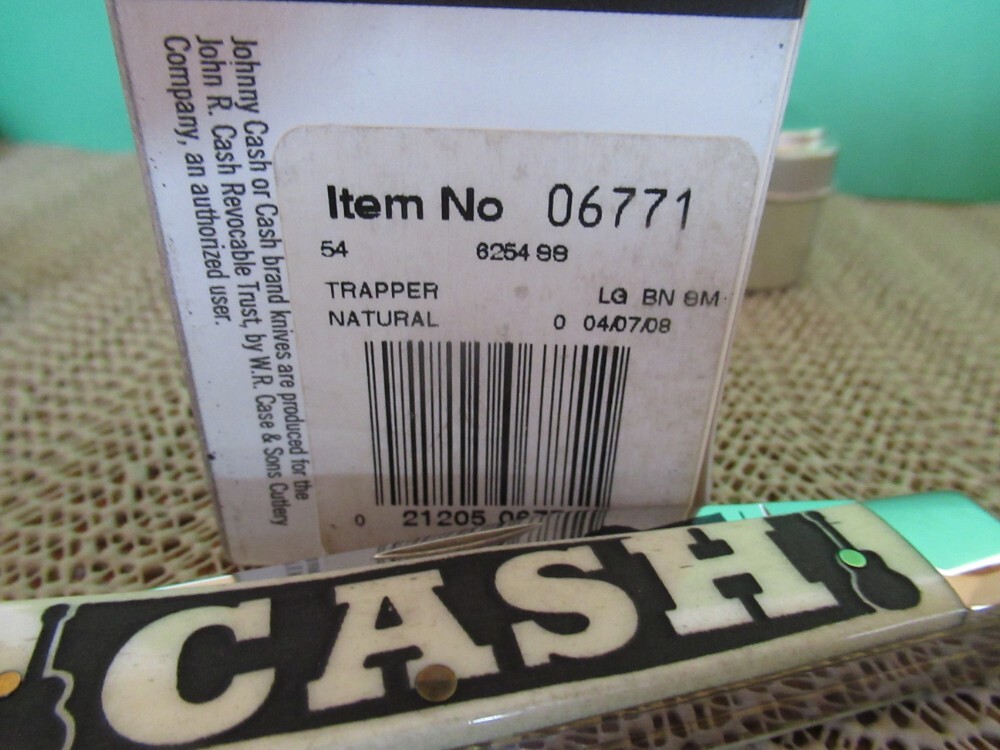 Case XX Limited Edition 2008 Jonny Cash Natural Bone Trapper Pattern ...