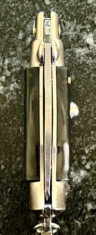 Miniature Switchblade Keychain Knife, Anchor Over Inox, Black Plastic ...