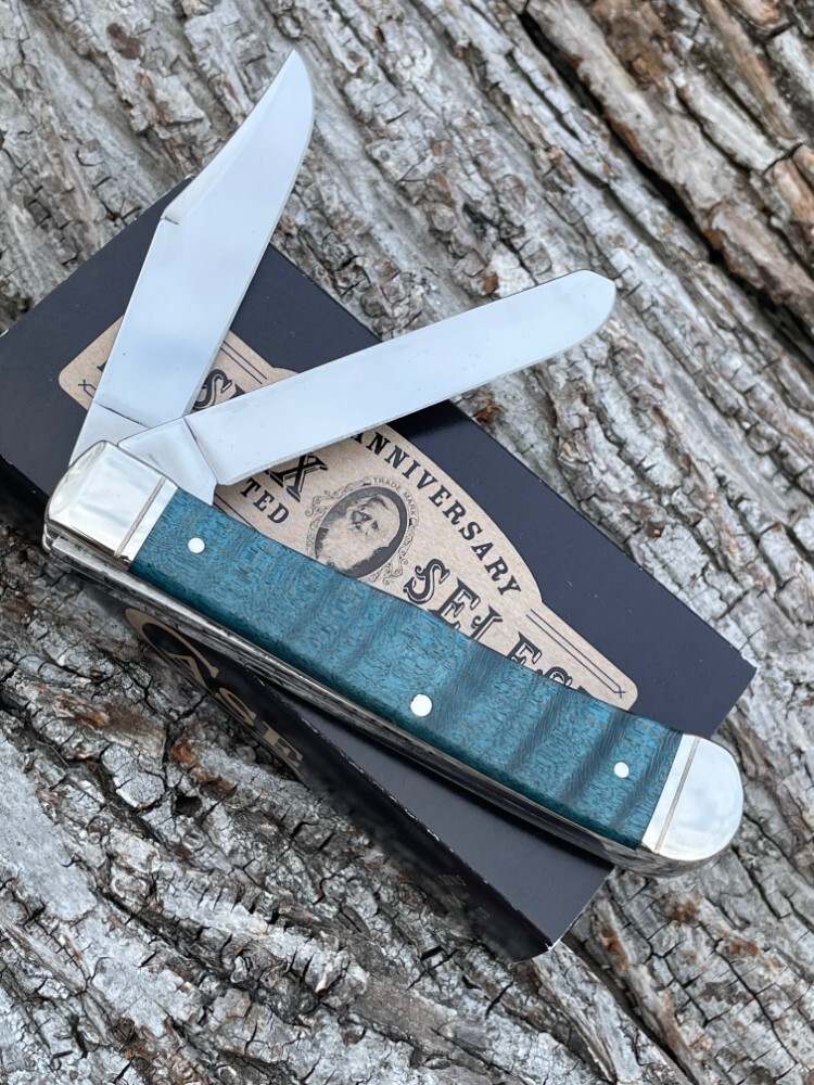 CASE XX SELECT ** 2023 TURQUOISE CURLY MAPLE WOOD TRAPPER