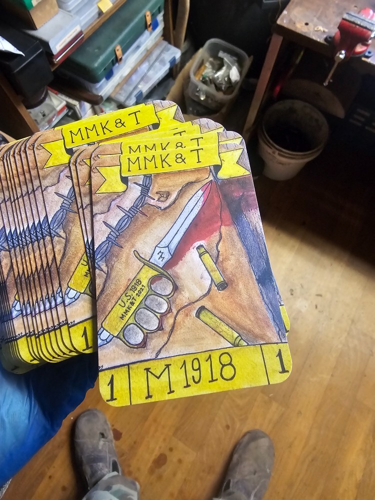 MMK&T 1918 trench knife trading card #1