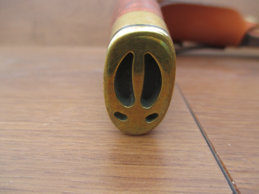 Buck Custom Vanguard With Burl Wood Handles, Elk Cutout