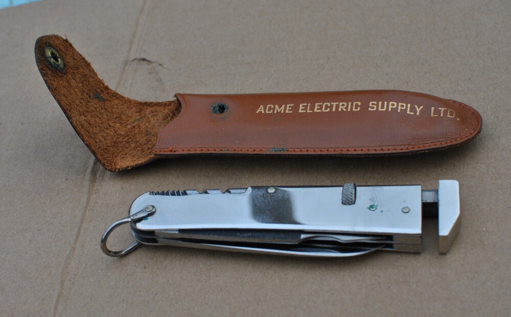 7 Function Multi Tool Nickel Frame 4 1/4" Beautifully Made Tang Marked ...