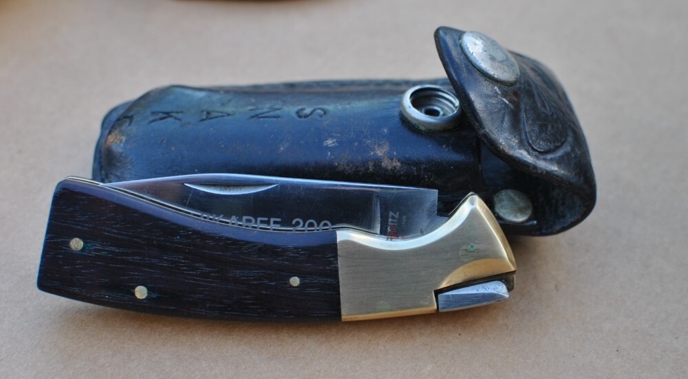 Shikaree/Hoffritz 200 Folder Bolster Locking Drive Hardwood Scales 3 3/ ...