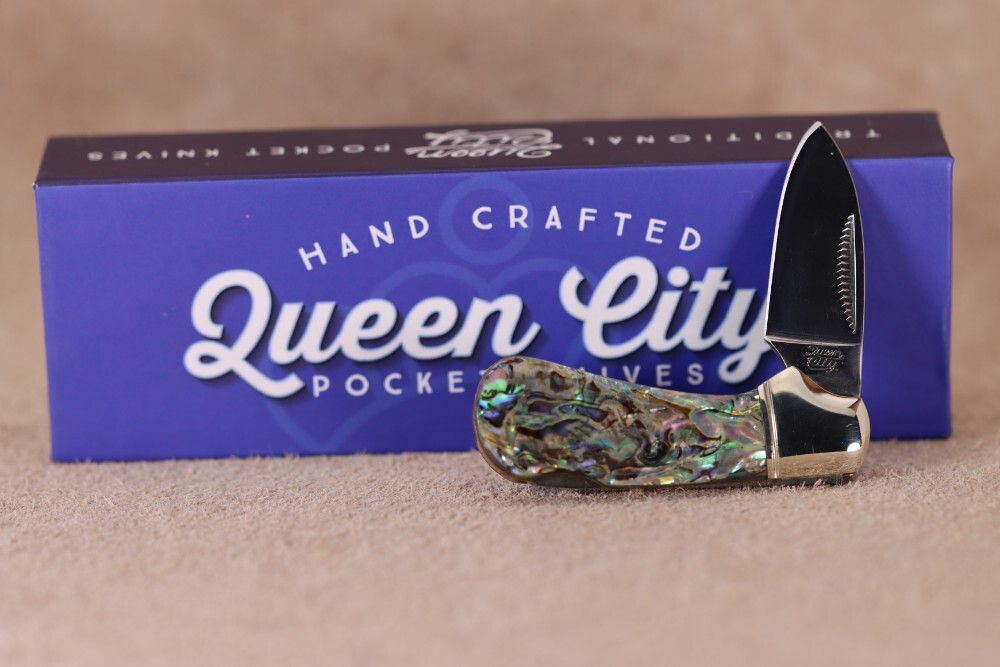 Queen City 004 Cub Lockback Knife Abalone