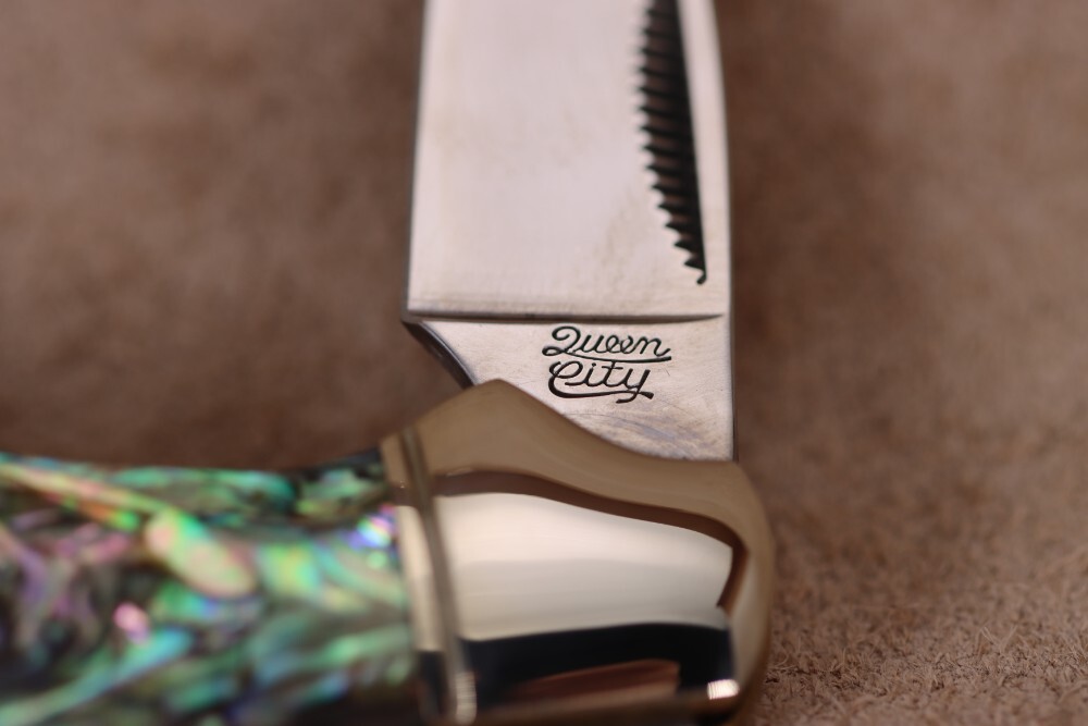 Queen City 004 Cub Lockback Knife Abalone