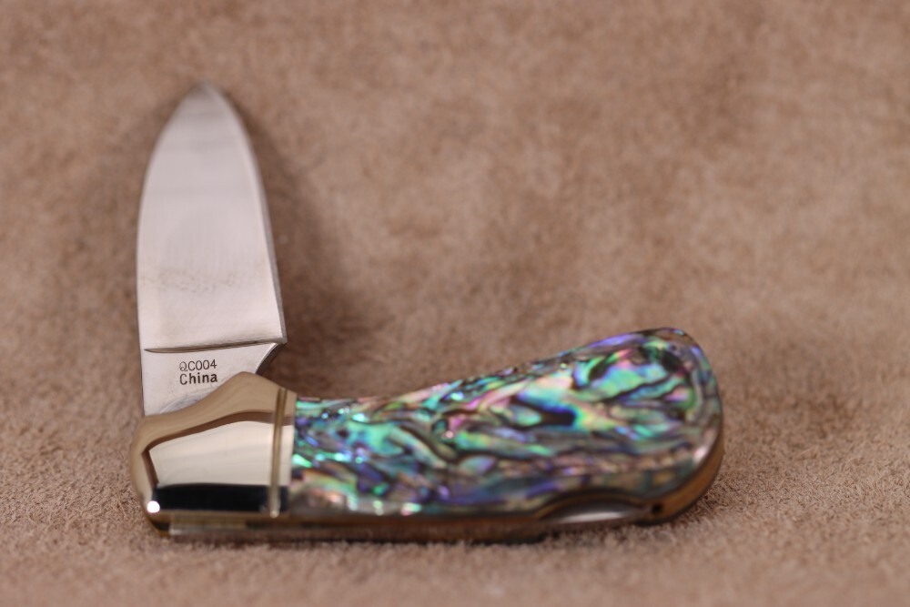 Queen City 004 Cub Lockback Knife Abalone