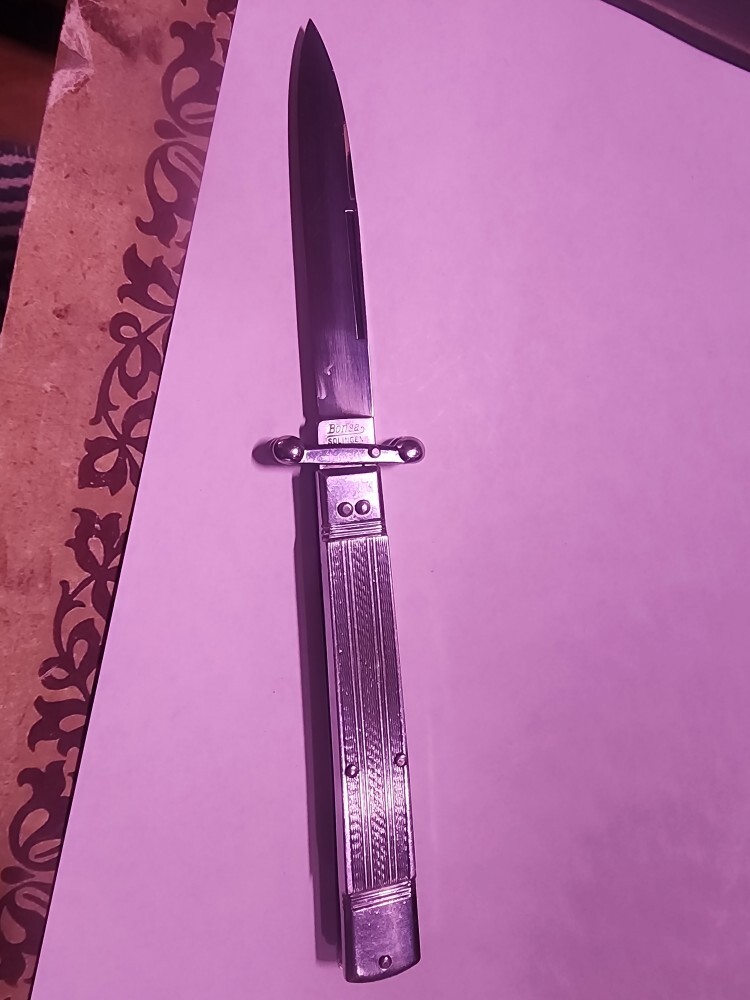 Vintage Bonsa Knife Chrome Swing Guard Boentgen & Sabin 1968-1983