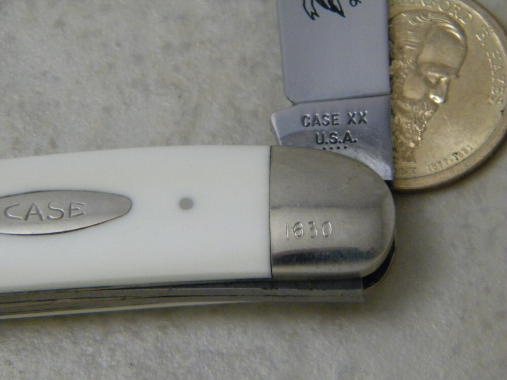 Case XX USA 4380 White Large Whittler Knife 1976 NKCA Club Knife