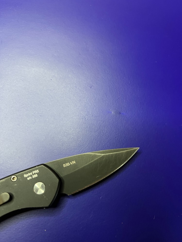 Pro-Tech Sprint PR5 Black Automatic Knife (1.95" Blade)