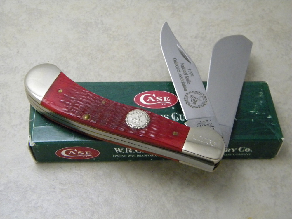 Case XX USA Bone 62100 NKCA Club Saddlehorn Knife