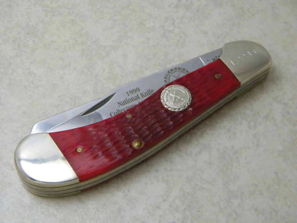 Case XX USA Bone 62100 NKCA Club Saddlehorn Knife