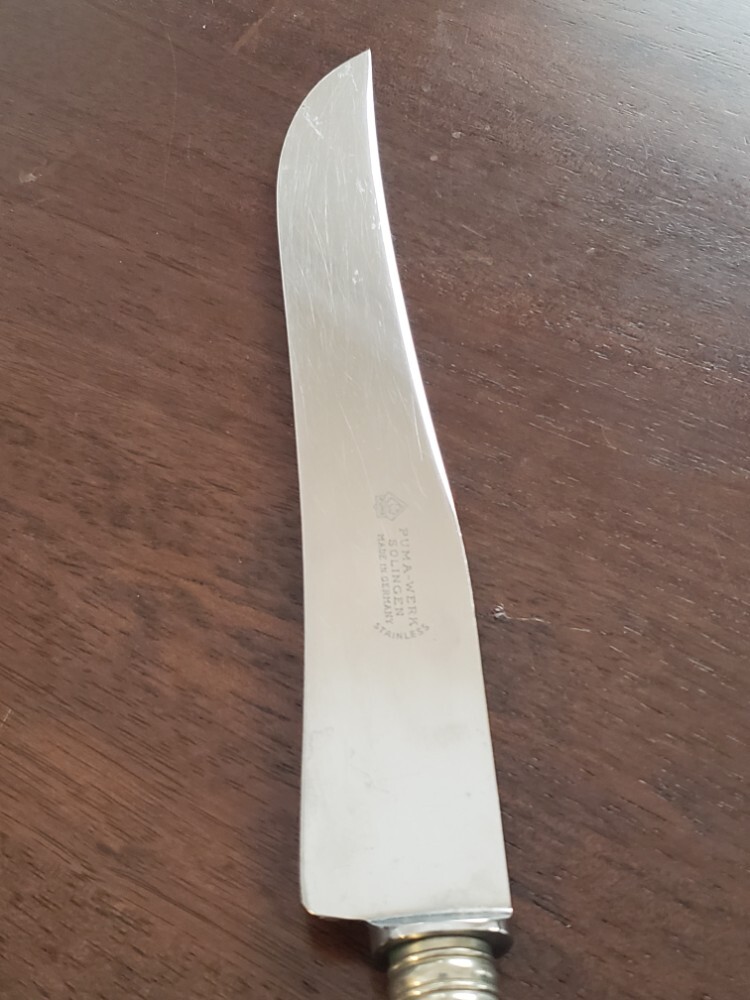Huge PUMA Carving Knife - Solingen, Germany - Beautiful Stag