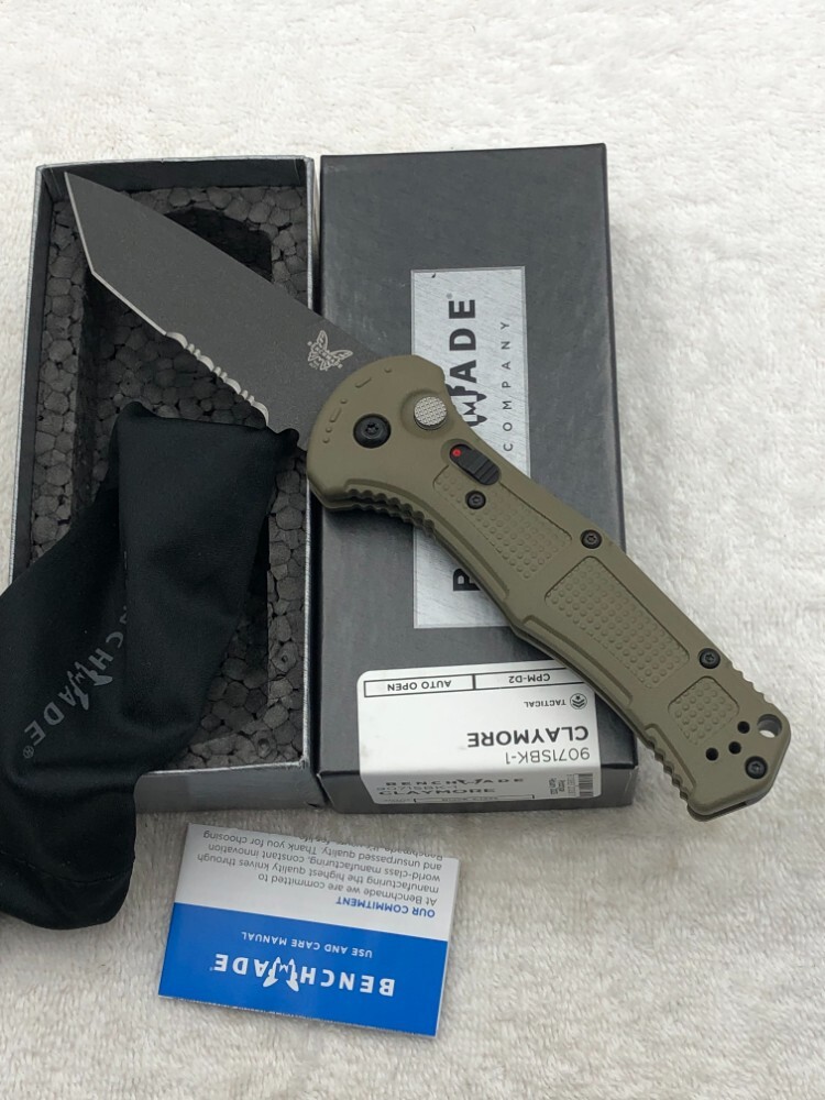 Benchmade Prototype 9071SBK-1 Claymore Push Button Auto Integrated ...