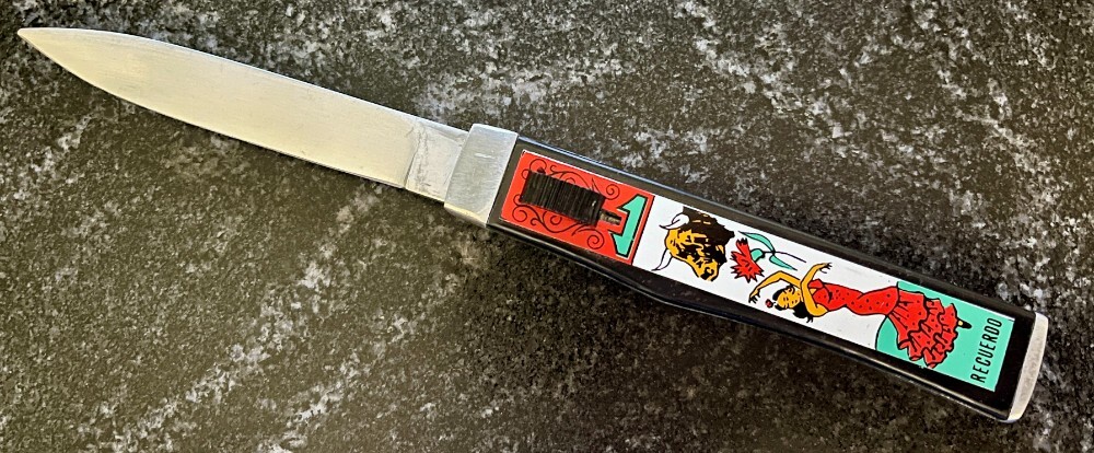 Rare Vintage Out The Front (OTF) Switchblade, Female Dancing On Handle ...
