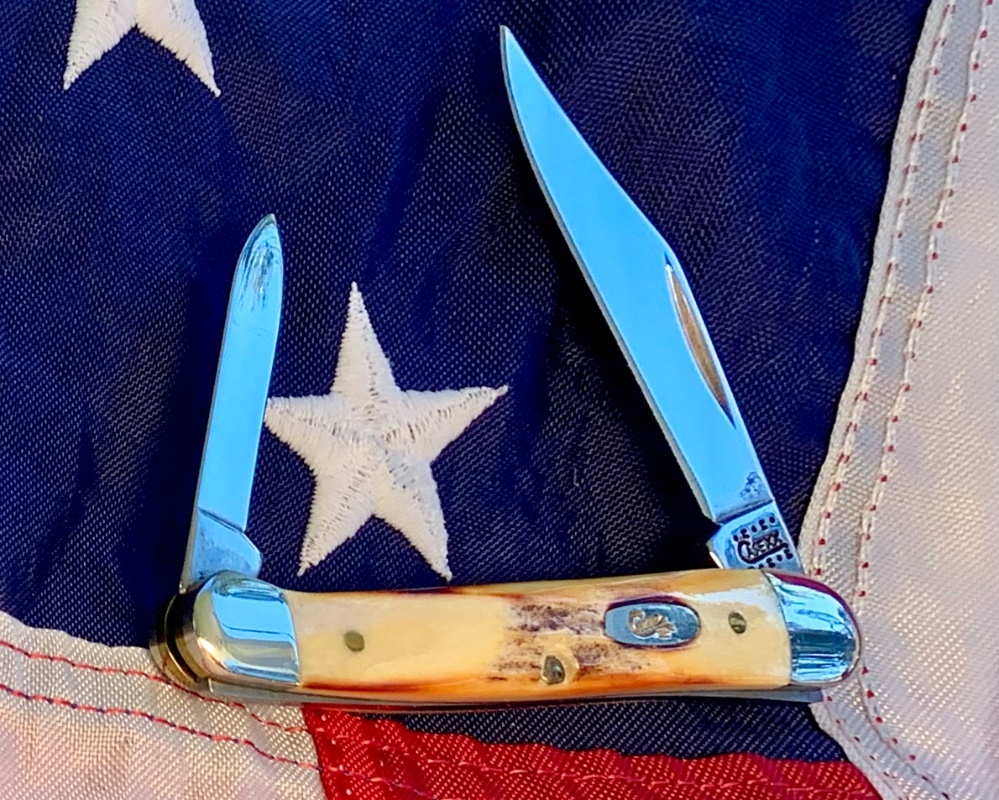 Case xx 2000 Mini Copperhead Knife (MDL# 52109X SS) w/ Great Stag ...