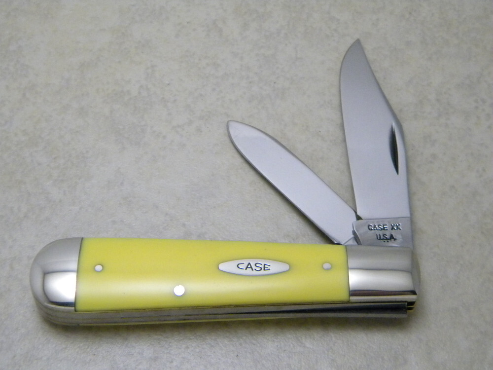 Case XX USA 2 Dot 3299 1/2 Yellow Railsplitter Jack Knife