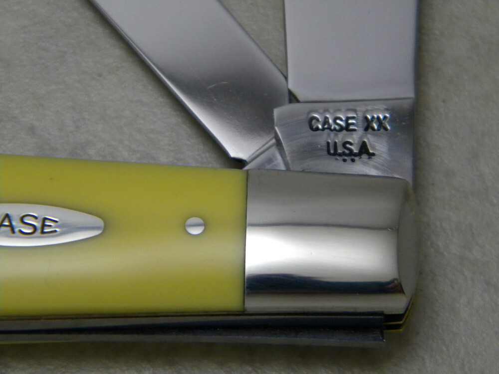 Case XX USA 2 Dot 3299 1/2 Yellow Railsplitter Jack Knife