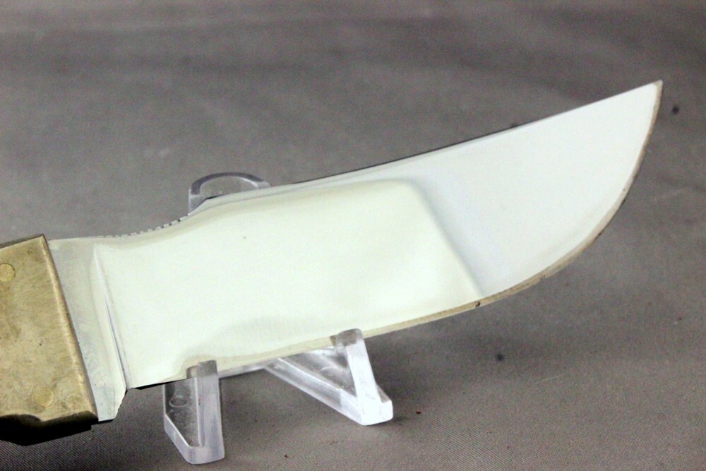 KABAR KNIFE/AXE COMBO, Stag Handles, 1952-1969, Original Leather Sheath