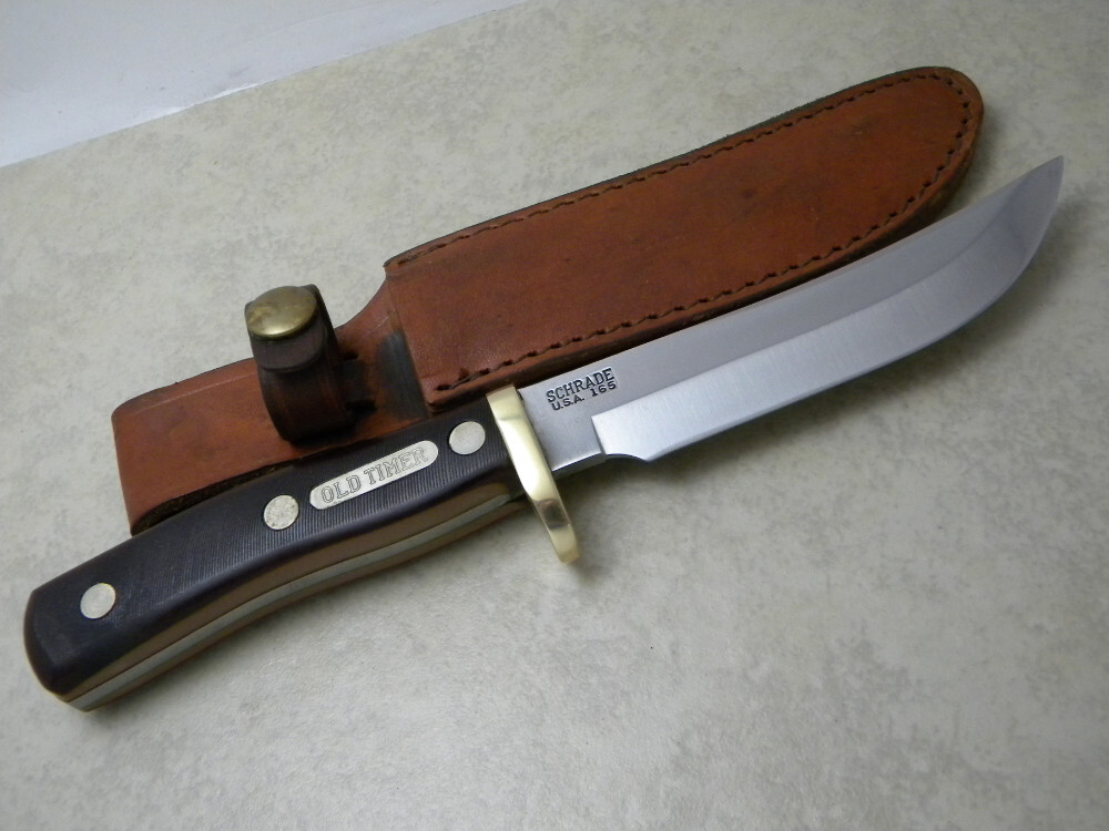 Schrade USA 165 Delrin Fixed Blade Knife w/Leather Sheath