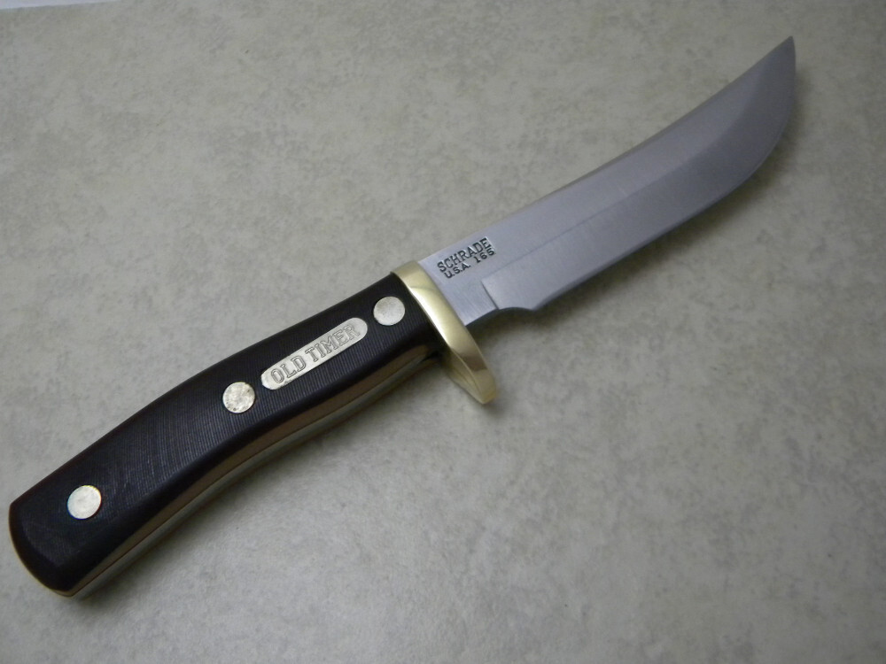 Schrade USA 165 Delrin Fixed Blade Knife w/Leather Sheath