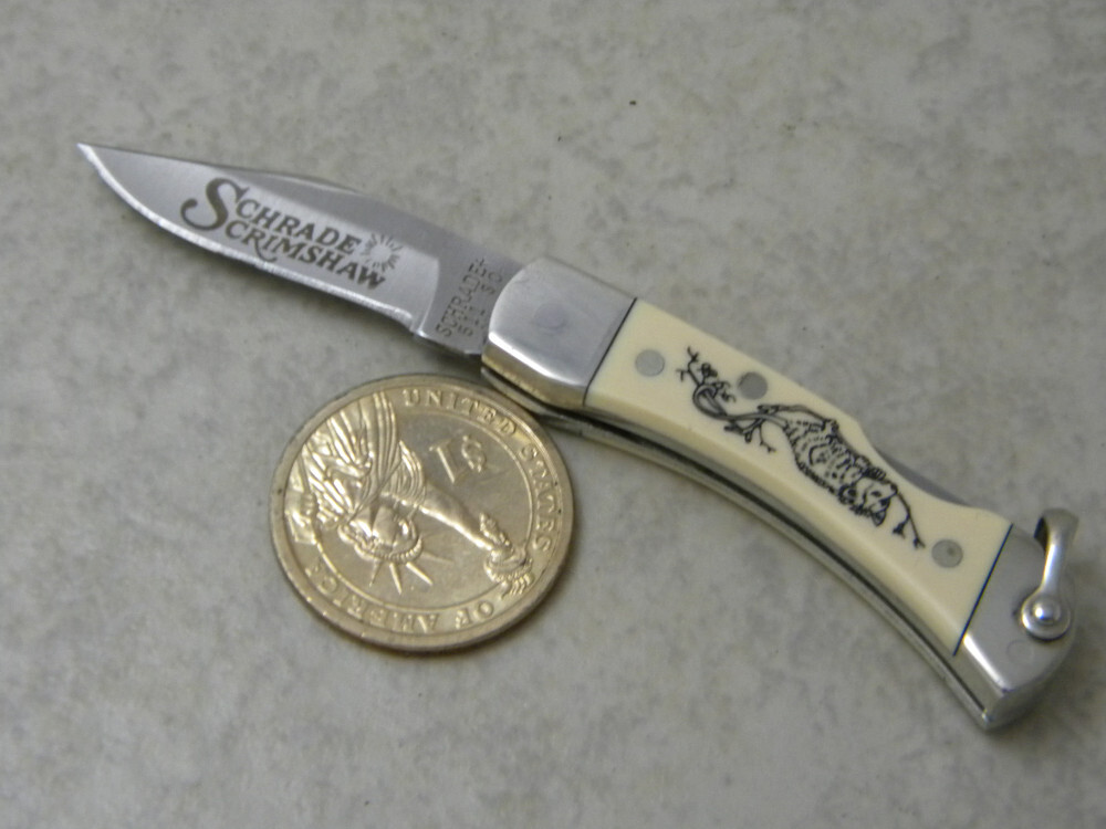 Schrade + USA 511 SC Scrimshaw Mini Lockback Knife NIB