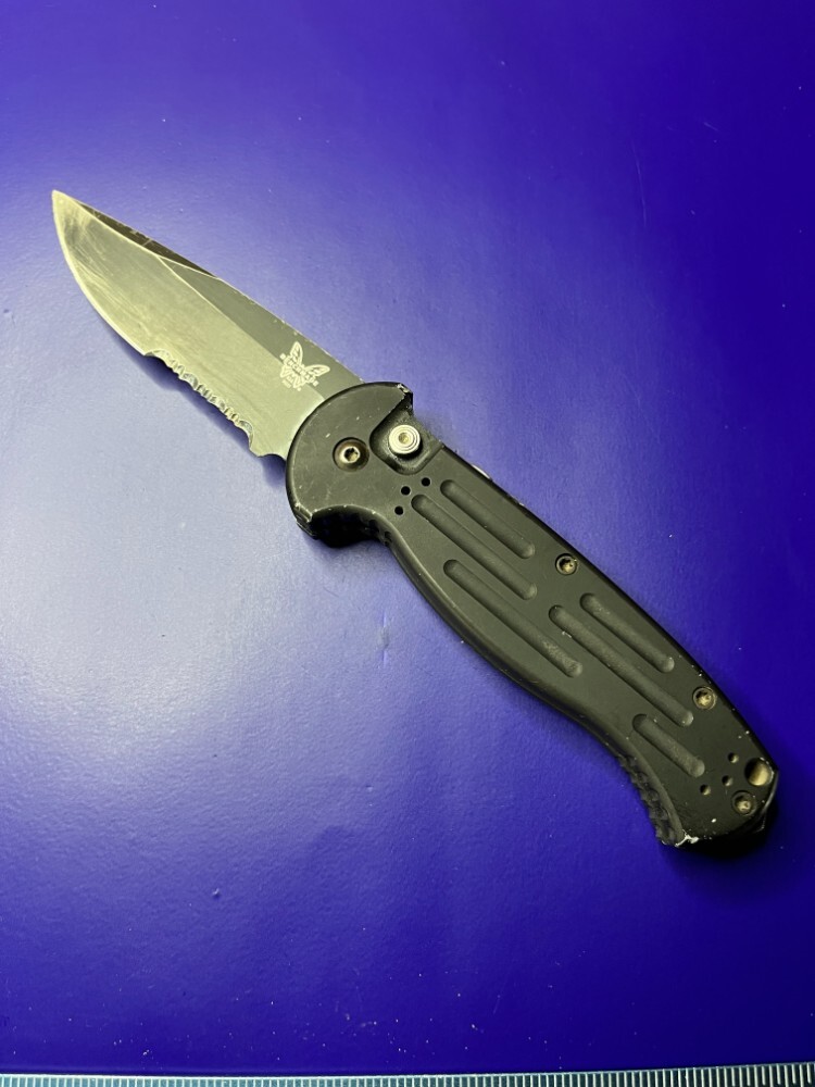 Benchmade 9051 AFO II AUTO Folding Knife Black Combo Blade