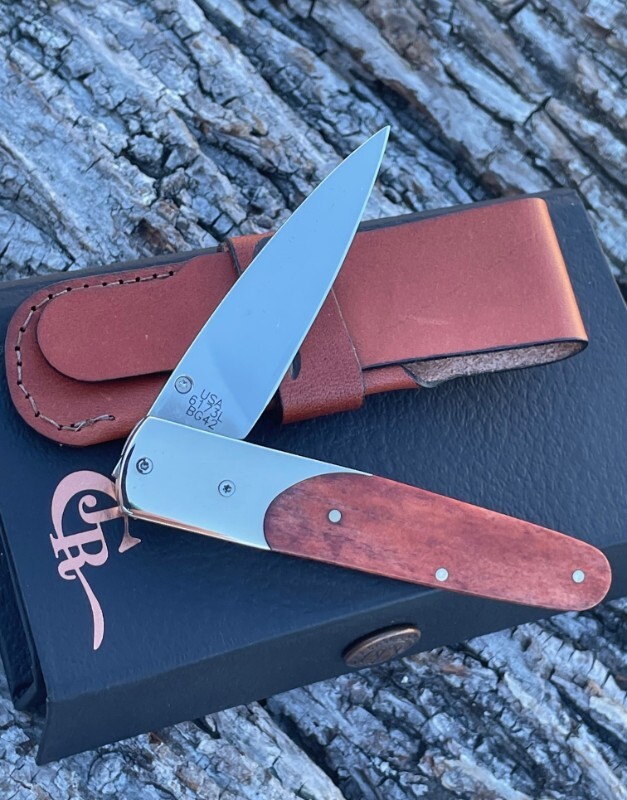 CASE XX ** SMOOTH CHESTNUT BONE BG 42 SLIMLOCK W/LEATHER SHEATH