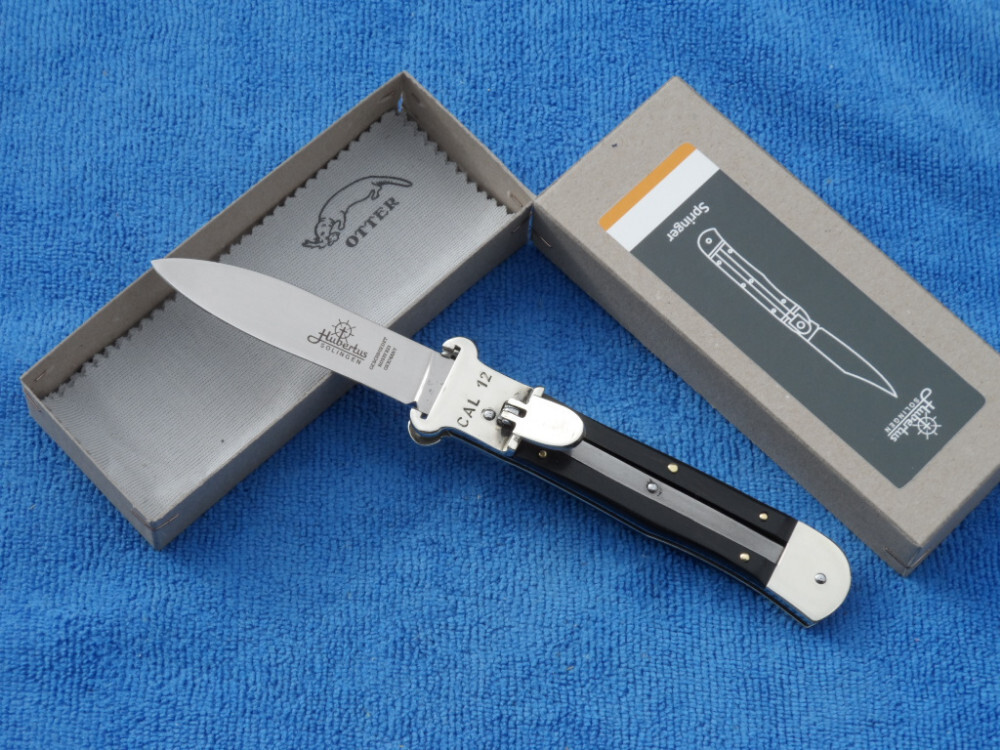 7-3/4" #11 Hubertus "Springer" leverlock Shell-Puller automatic knife ...