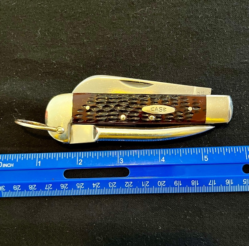 Vintage Case Riggers Knife Marlin Spike Red Jigged 6246R With Pumpkin Box