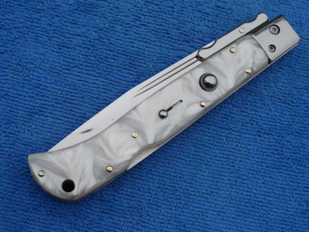 11" Roma style Swinguard switchblade knife-Pearl handles
