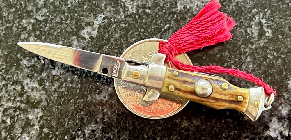 Rare Stag Miniature Switchblade Knife, Underlined INOX Mark, Older ...