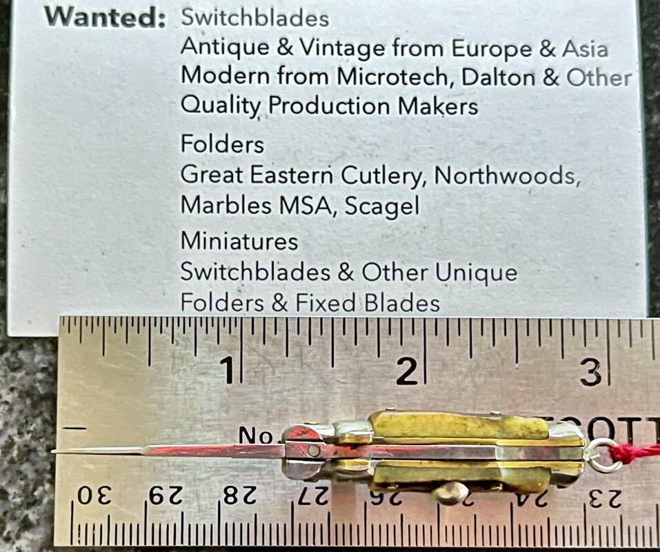 Rare Stag Miniature Switchblade Knife, Underlined INOX Mark, Older ...