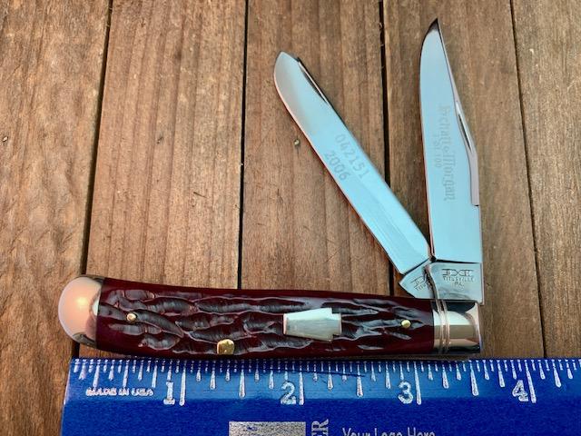 Schatt and Morgan Mini Trapper Burgundy Jigged Bone Short Run 2006