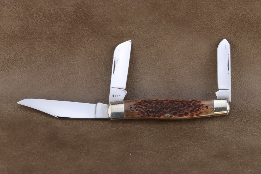 CASE XX 6375CV 2015 BONE HANDLES JUMBO STOCKMAN