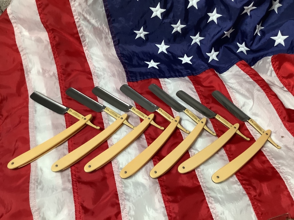 J A Henckels 7 Day Razor Set w/ Perfect Synthetic Handles in Orig box