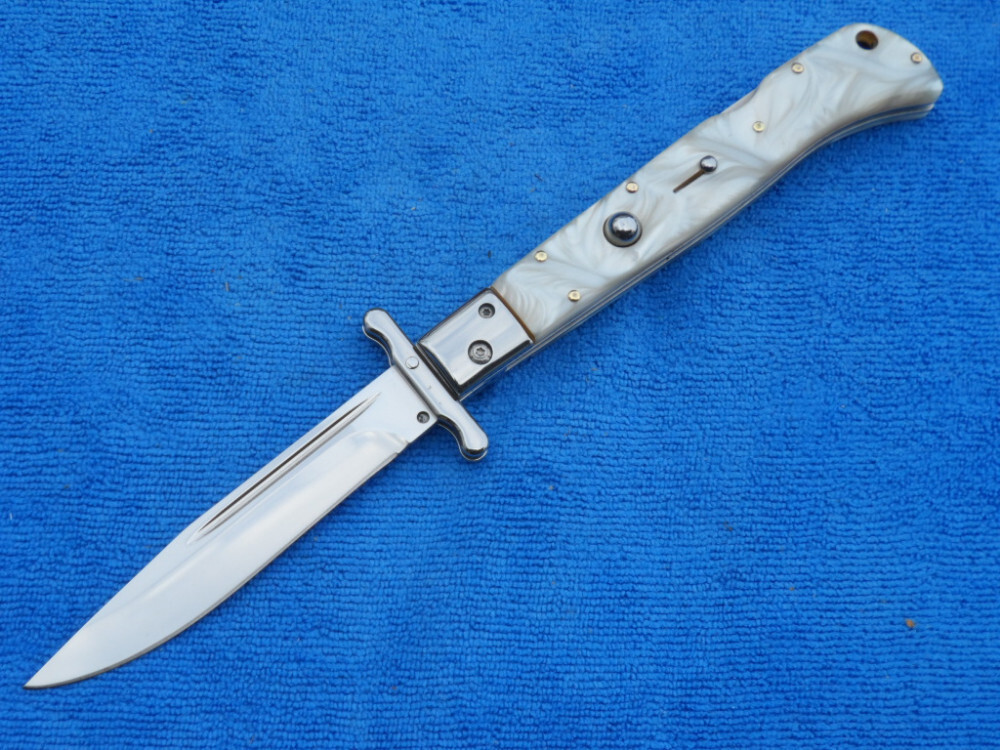 11" Roma style Swinguard switchblade knife-Pearl handles II