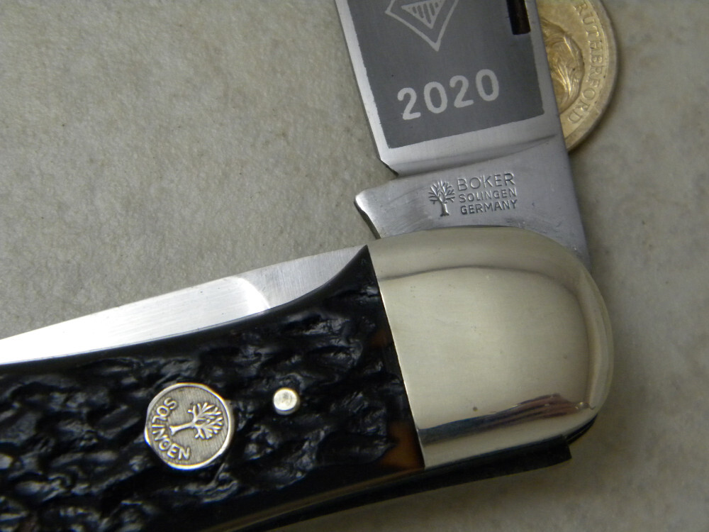 Boker Tree Brand Solingen Germany 2020 Delrin 2 Blade Folding Hunter Knife