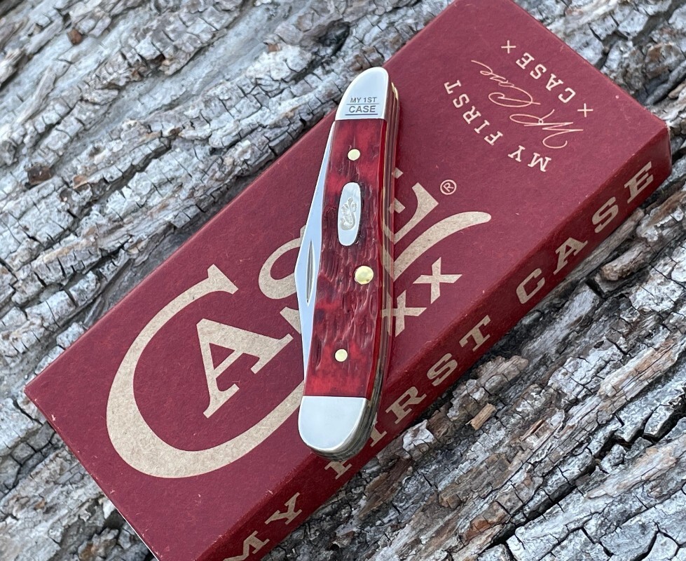 CASE XX ** 2024 MY FIRST CASE PEACH SEED OLD RED PEANUT