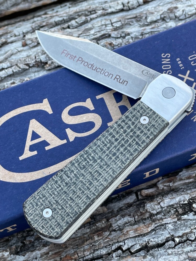 CASE XX ** FIRST PRODUCTION RUN 2024 SMOOTH BLACK BURLAP MICARTA LONGHOUSE
