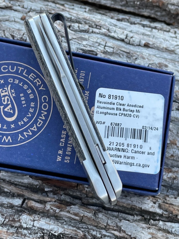 CASE XX ** FIRST PRODUCTION RUN 2024 SMOOTH BLACK BURLAP MICARTA LONGHOUSE