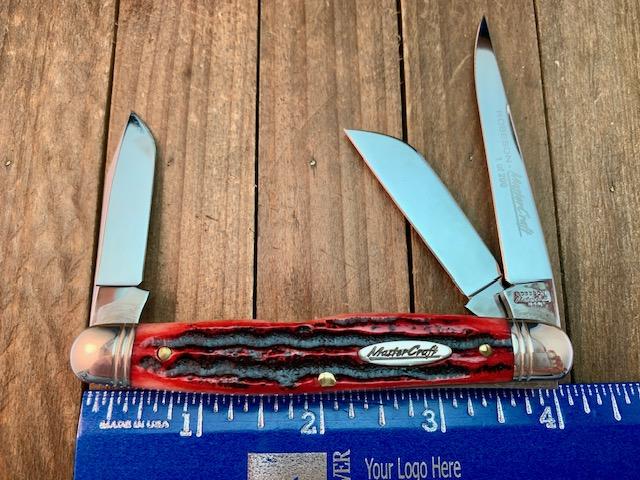 Robeson Mastercraft by Queen Stockman Red Carved Stag Bone 1 of 200 2009