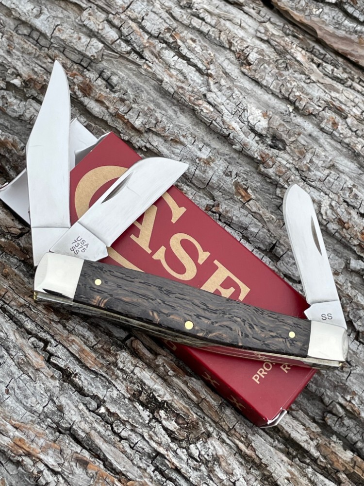 CASE XX ** FIRST PRODUCTION RUN 2024 SMOOTH BLACK CURLY OAK WOOD BRASS ...