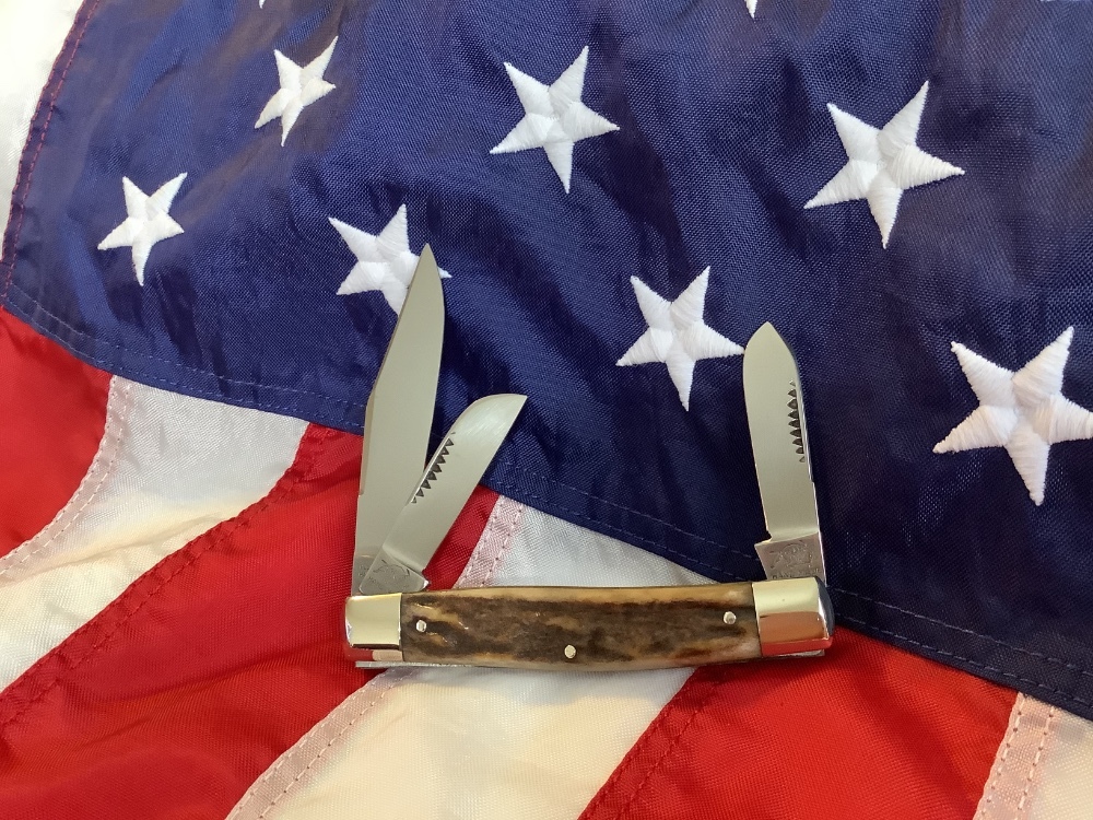 Vintage Bulldog Brand Stockman w/ Quarter Horseman Blade Etch w/ Sweet ...
