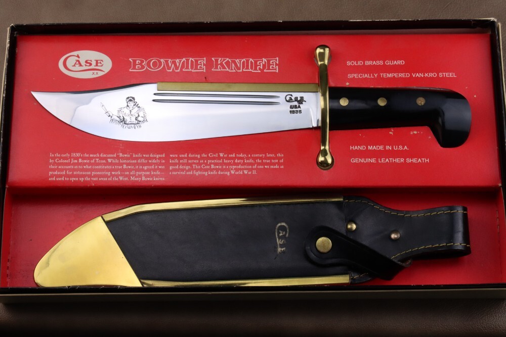 CASE XX BOWIE WITH ORIGINAL BOX SHEATH SYNTHETIC HANDLE