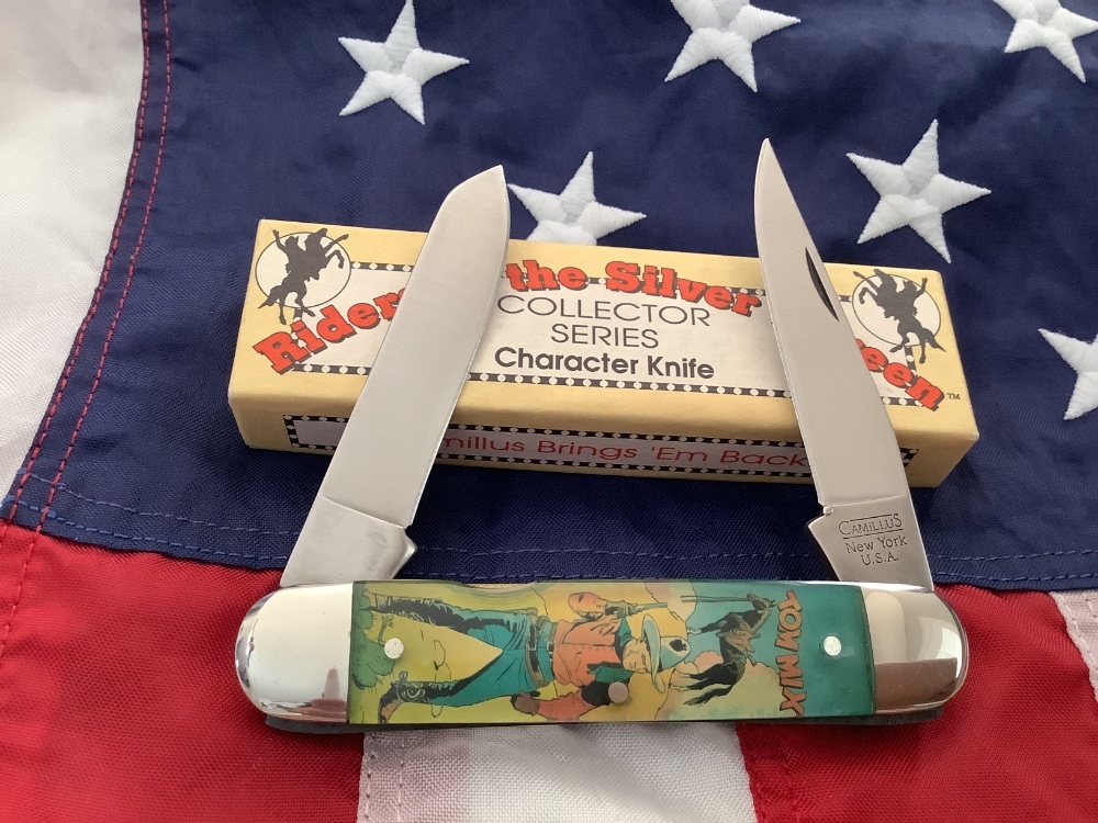 Vintage Camillus 2 Blade Large Cigar Knife w/ Riders of the Silver ...